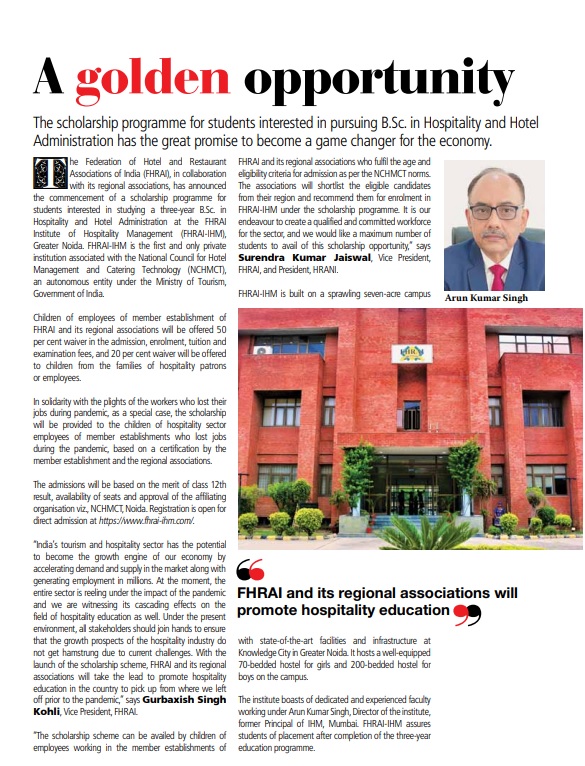 FHRAI - Best Hotel Management Institute And Colleges in Delhi India