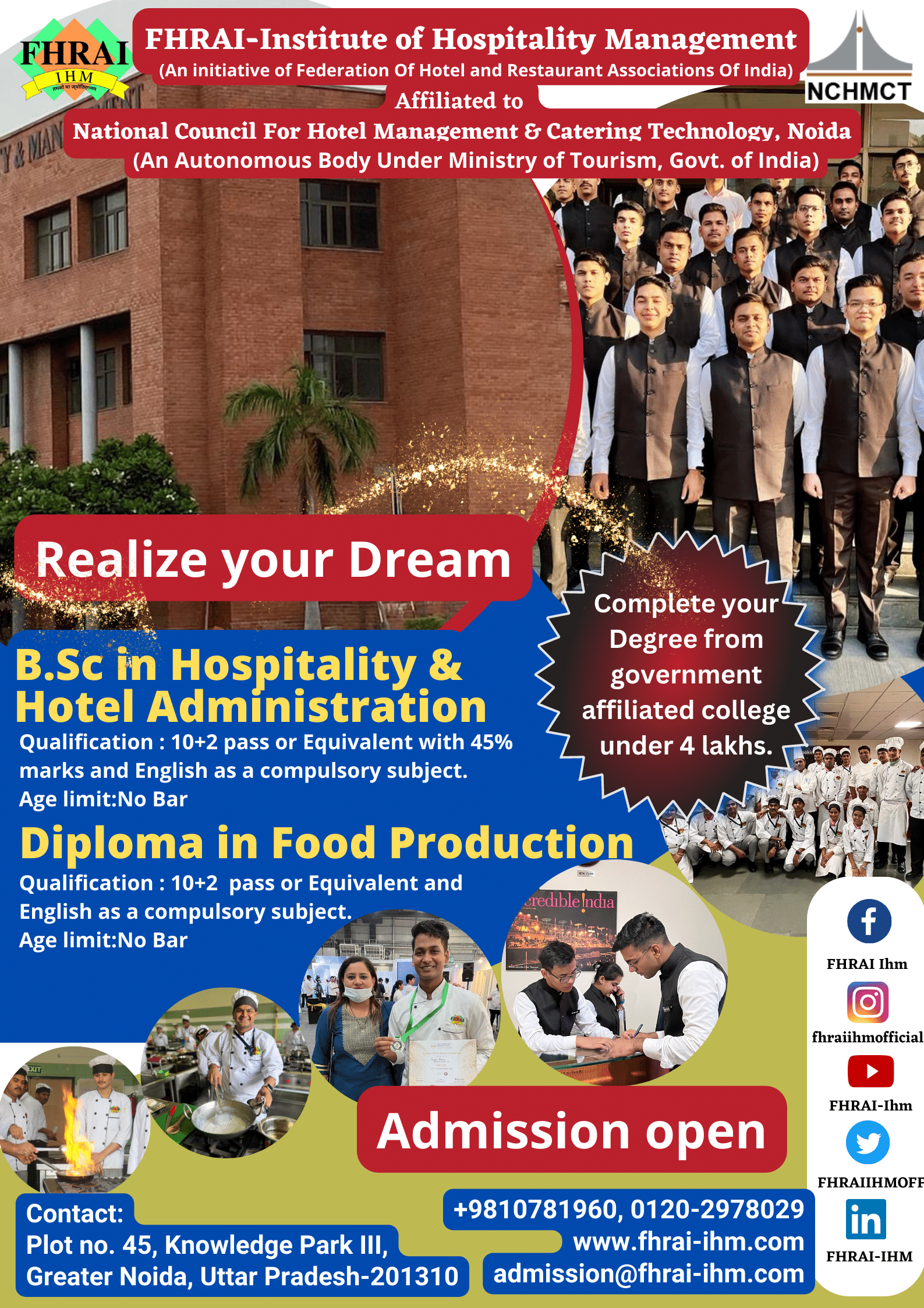 FHRAI - Best Hotel Management Institute And Colleges in Delhi India