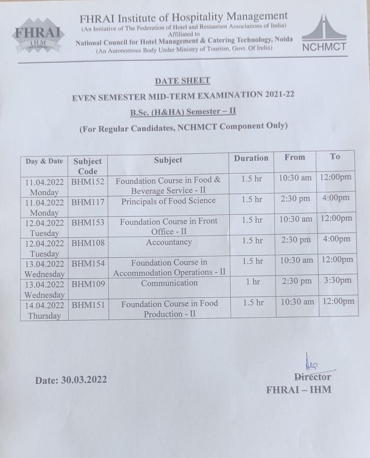 FHRAI - Best Hotel Management Institute And Colleges in Delhi India